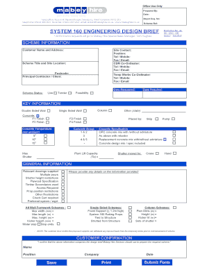 Fillable Online mabeyhire co System 160 Form PDF - Mabey Hire Fax Email ...