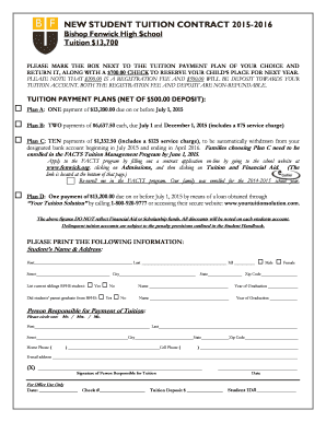 Fenwick Tuition - Fill Online, Printable, Fillable, Blank | pdfFiller