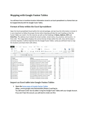 Fillable Online You will learn how to transform location information stored in an Excel ...