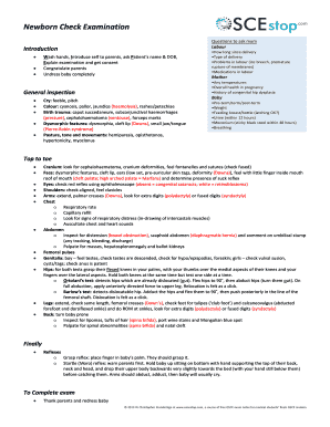 Fillable Online Newborn Check Examination Fax Email Print - pdfFiller