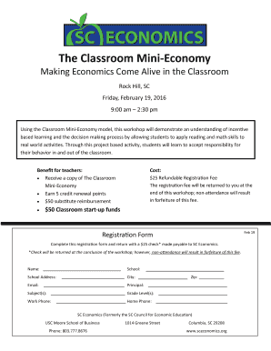 Fillable Online sceconomics The Classroom Mini-Economy - SC Economics ...