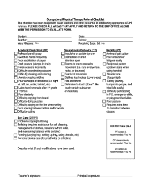 Fillable Online PST-5 OT and PT Checklist Fax Email Print - pdfFiller