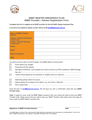 Fillable Online SMSF Provider Registration Form PDF Download ...