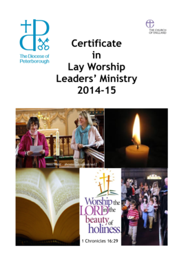 Fillable Online Find out more about the Lay Worship Leaders Certificate ...
