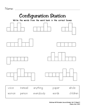 Fillable Online Write the words from the word bank in the correct boxes ...