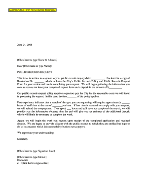 Fillable Online Cornelius Public Records Request Letter Fax Email Print ...