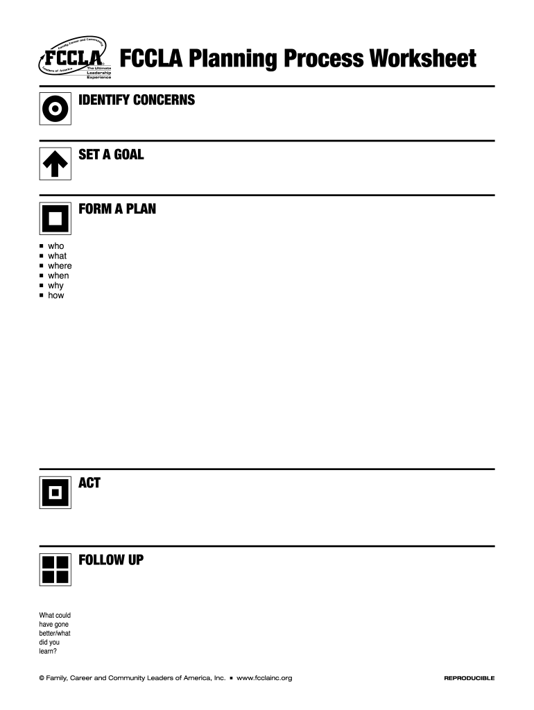 Fccla Planning Process Example Fill Online Printable Fillable Blank PdfFiller