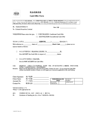 Fillable Online Cash Offer Form Fax Email Print - pdfFiller