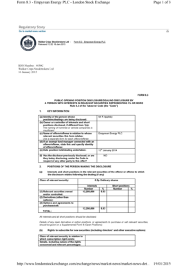 Fillable Online Walker Crips Stockbroker Ltd - Form 83 - Empyrean ...