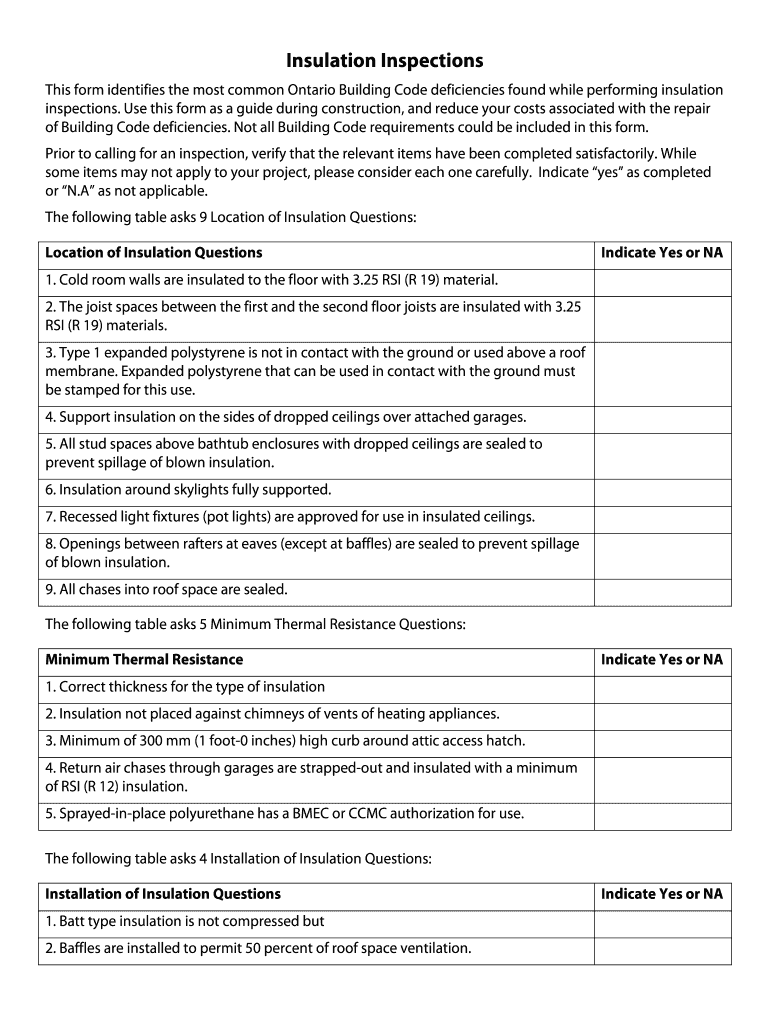 Fillable Online essex Insulation Inspections Fax Email Print - pdfFiller