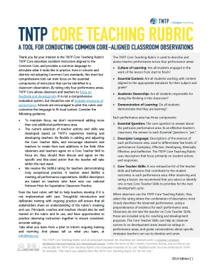 Fillable Online noycefdn Thank you for your interest in the TNTP Core ...