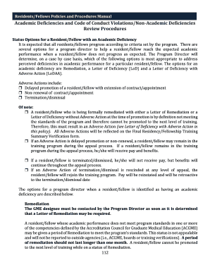 Fillable Online Academic Deficiencies and Code of Conduct Violations ...