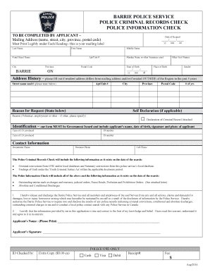 Fillable Online Download fillable Criminal Records Check Form - Barrie ...