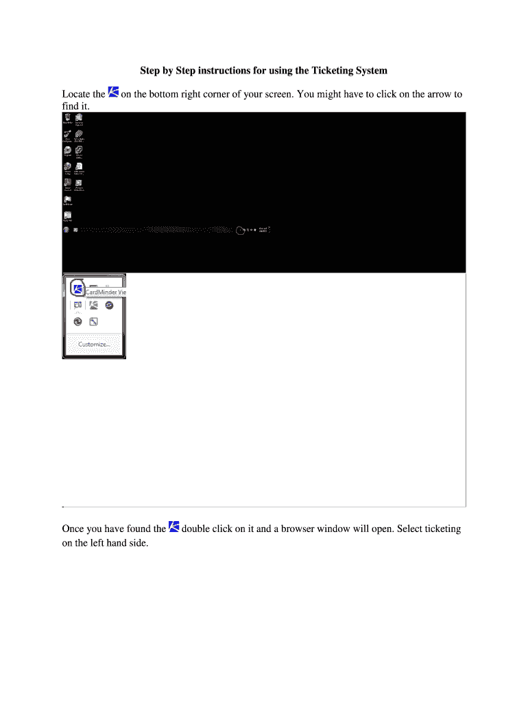 Fillable Online Step by Step instructions for using the Ticketing ...