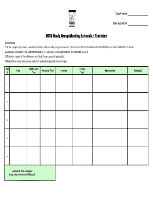 Fillable Online cfegrants BLANK 2015 Meeting Report Forms Fax Email ...