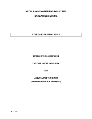 Fillable Online To download Strike and Pickecting rules - Numsa Fax ...