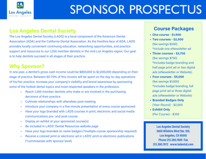 Fillable Online SPONSOR PROSPECTUS - Los Angeles Dental Society Fax ...