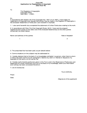 Fillable Online Application for Registration of Copyright Fax Email ...