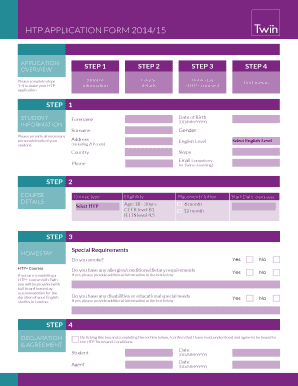 Fillable Online HTP Booking Form Fax Email Print - pdfFiller