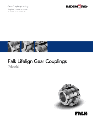 Fillable Online rexnord falk g20 lifelign gear couplings Fax Email ...