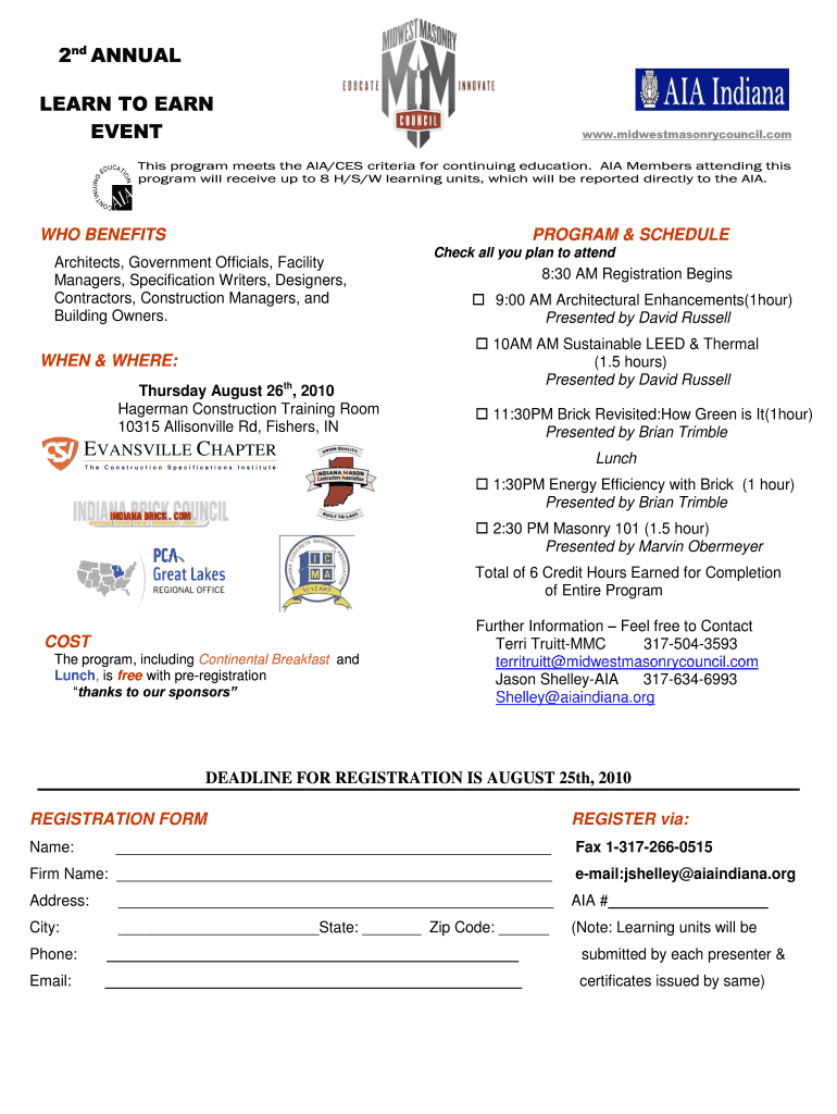 Fillable Online aiaindiana AIA Members attending this - aiaindiana Fax ...