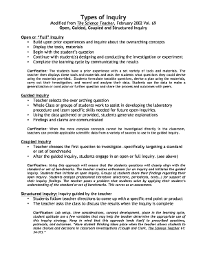 Fillable Online 8 Supporting Inquiry-Based Teaching and LearningInquiry ...