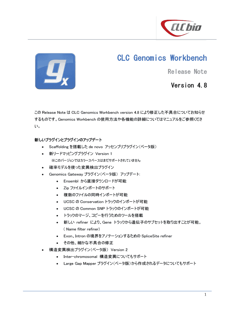 Fillable Online w-fusion co CLC Genomics Workbench - CLC - w-fusion co ...