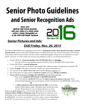 Fillable Online mattoon k12 il Senior Recognition Ads - Mattoon Community Schools Fax Email ...