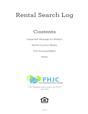 Fillable Online Rental Search Log Fax Email Print - pdfFiller