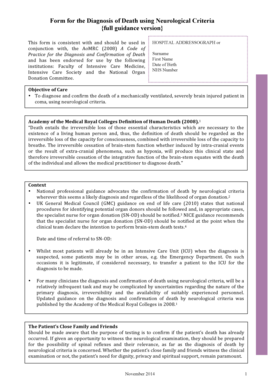 Fillable Online ficm ac Brainstem Death Form full November 2014docx ...