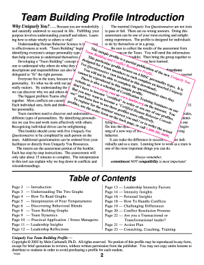 Fillable Online uniquelyyou Team Building and Conflict Resolution ...