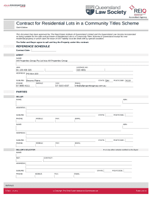 Fillable Online Accredited Agency Contract for Residential Lots in a ...