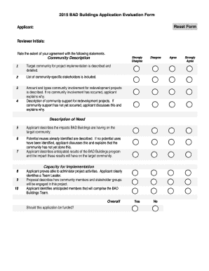 Fillable Online wvbrownfields B2015b BAD Buildings bApplicationb Evaluation Form Applicant bb ...