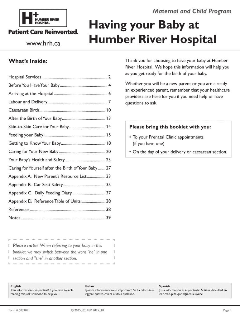 Fillable Online hrccatalog hrrh on 002109Having your Baby at HRHpdf ...