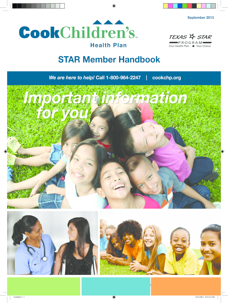 Fillable Online cookchp STAR-MemberHandbook - Cook Childrens Health ...
