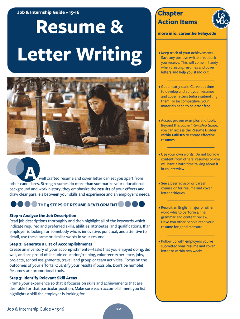 Fillable Online Resume Letter Writing - Career Center - University of ...