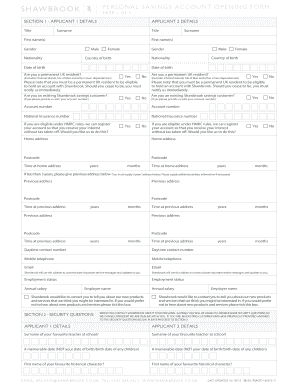Fillable Online Opening Form - Shawbrook Bank Fax Email Print - pdfFiller