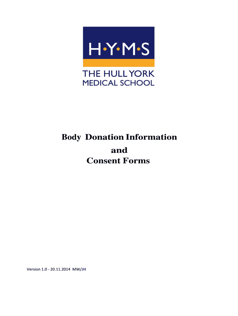 Fillable Online hyms ac Bequeathal information pack - Hull York Medical ...