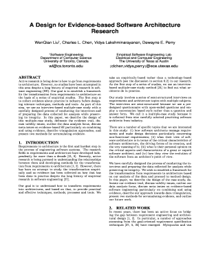 Fillable Online A Design for Evidence-based Software Architecture Fax Email Print - pdfFiller