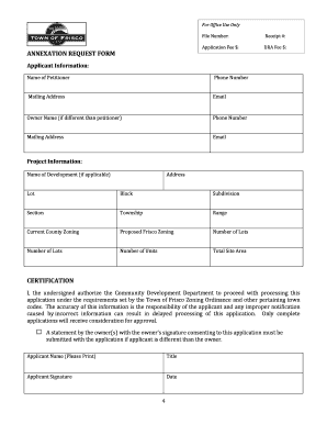 Fillable Online Annexation bApplicationb - Town of Frisco Fax Email Print - pdfFiller