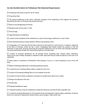 Fillable Online Preliminary plat applications are approved by Planning ...