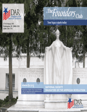 Fillable Online dar Your legacy starts today Founders The Club ...