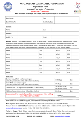 Fillable Online NGFC Tournament 2016 Registration Form Final v3doc Fax ...