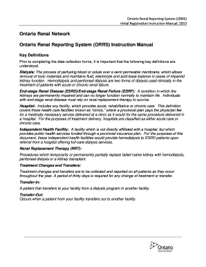 Fillable Online Ontario Renal Reporting System (ORRS) Fax Email Print - pdfFiller