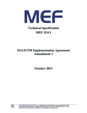 Fillable Online SOAM PM Implementation Agreement Fax Email Print ...