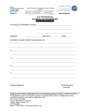 Fillable Online pmu SAP registeration - pmu Fax Email Print - pdfFiller