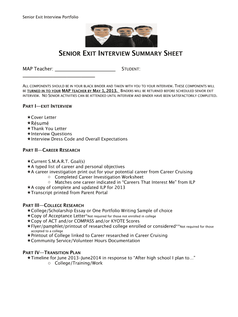 Fillable Online jefferson k12 ky Senior Student Exit Interview ...