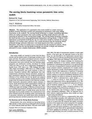 Fillable Online The moving blocks bootstrap versus parametric time ...