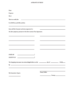 Fillable Online Affidavit Of Trust - American Title Fax Email Print ...