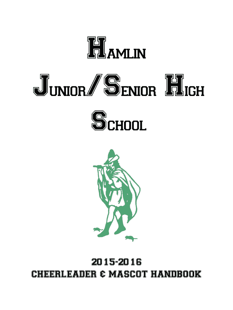 Fillable Online hamlin esc14 Hamlin Cheerleader Handbook - Hamlin ...
